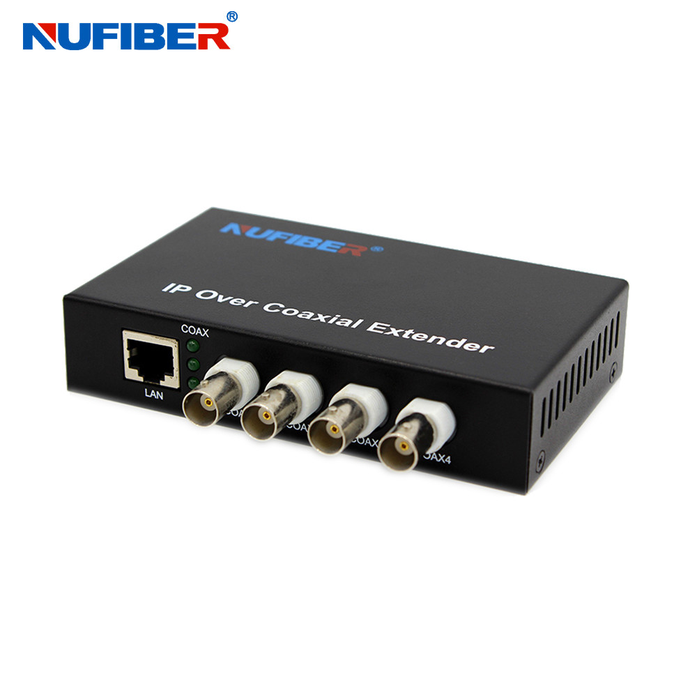 4 BNC Port 1 RJ45 Ethernet Coax Extender 2km عزل فائق